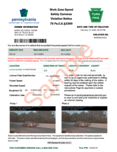 Violations - Pennsylvania Work Zone Speed Safety Cameras